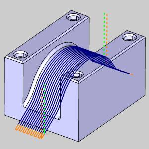 Edit Toolpath Example - Extend Cut Move